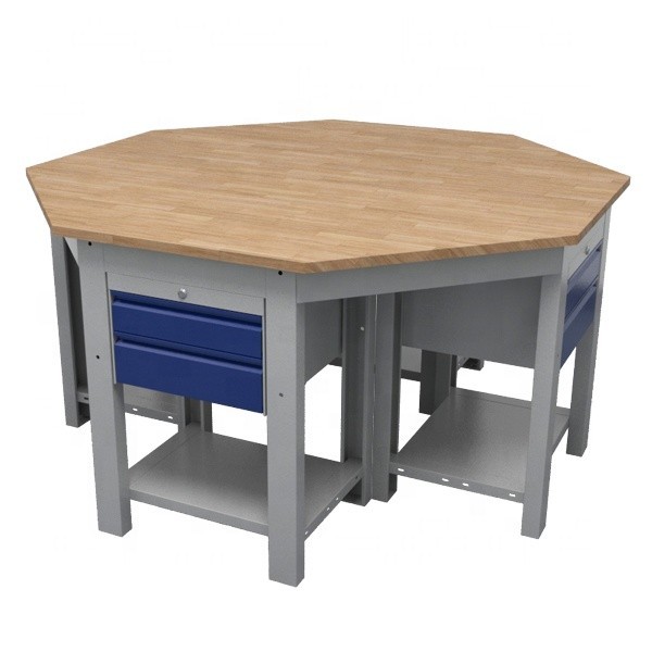 Workshop Garage lab stainless steel tool storage table workbench work ...