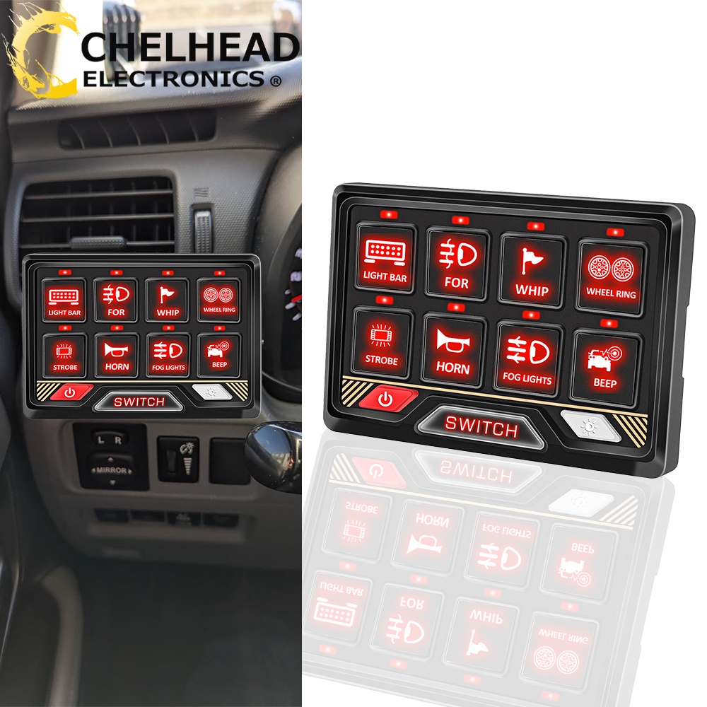 ♣New 8 Gang Switch Panel Box Controller RGB Multifunction Relay System ...