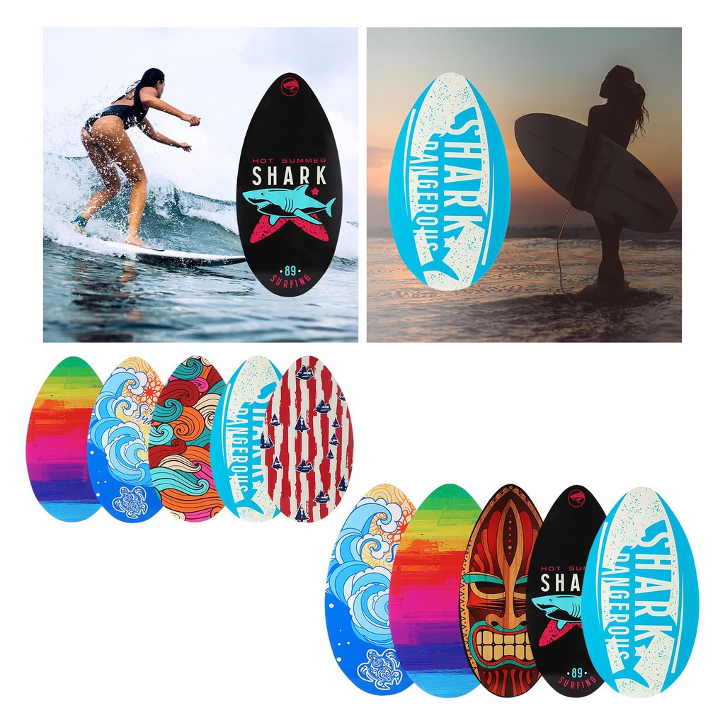 Surfing Skim Board Wooden Skimboard Beach Water Sport Surfboard 35 ...