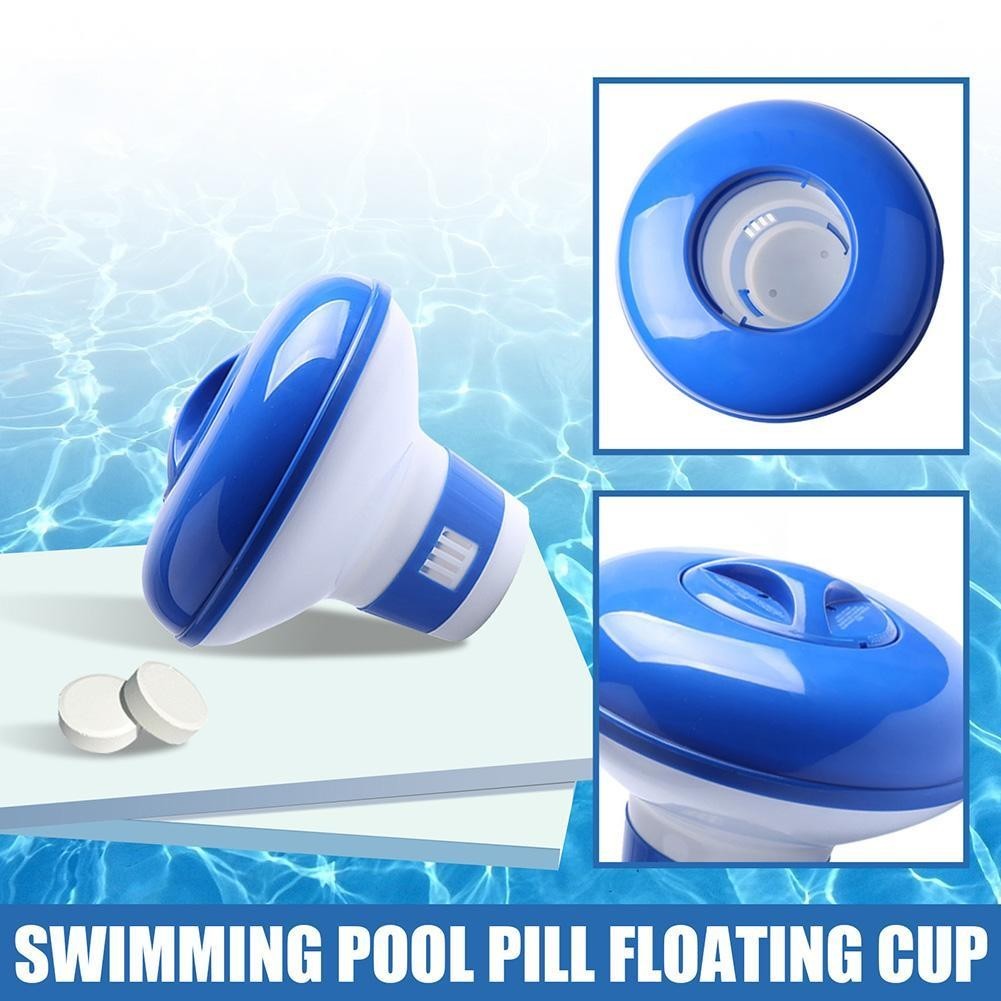 Swimming Pool Floating Chlorine Dispenser With Thermometer Disinfection ...