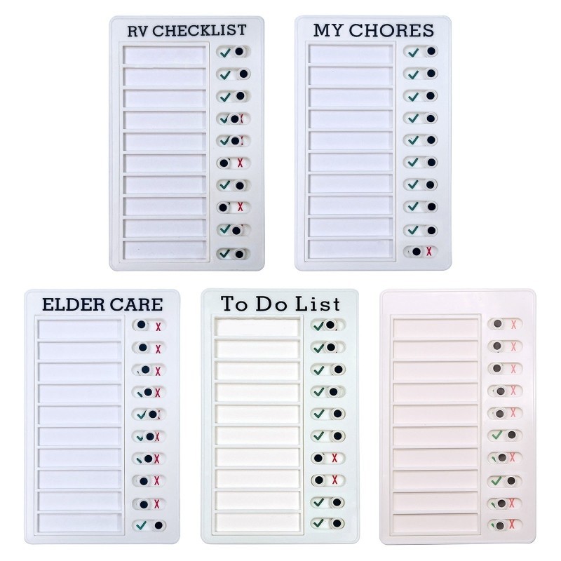 ☁Multi-purpose Wall Hanging Checklist Memo Boards Adjustable My Chores Checklist Board for RV HK ...