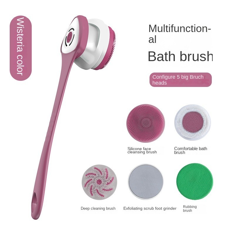 Silicone Body Scrubber Electric Shower Brush Cordless USBcharge Bath ...