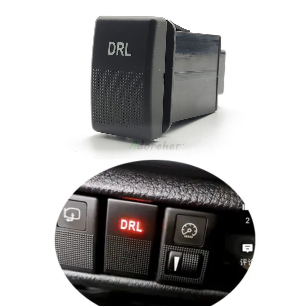 Red Backlight Car LED Light DRL Music Radar Power on Off Fuel Tank Push ...