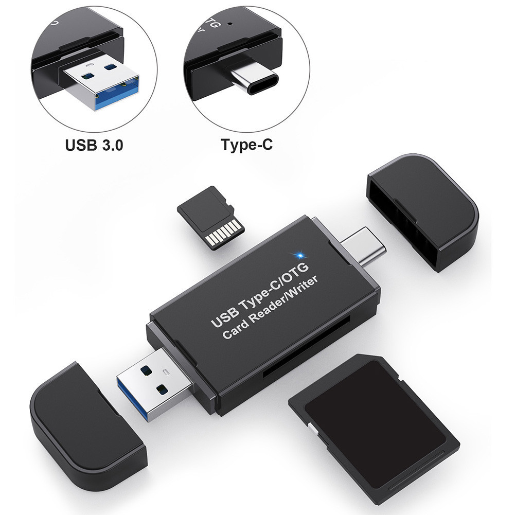 웃3 in 1 Universal Card Reader Type C/Micro USB/USB to Microsd TF USB ...
