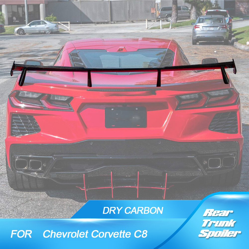 ♥Rear Trunk Spoiler Wing for Chevrolet Corvette C8 2020 2021 Carbon ...