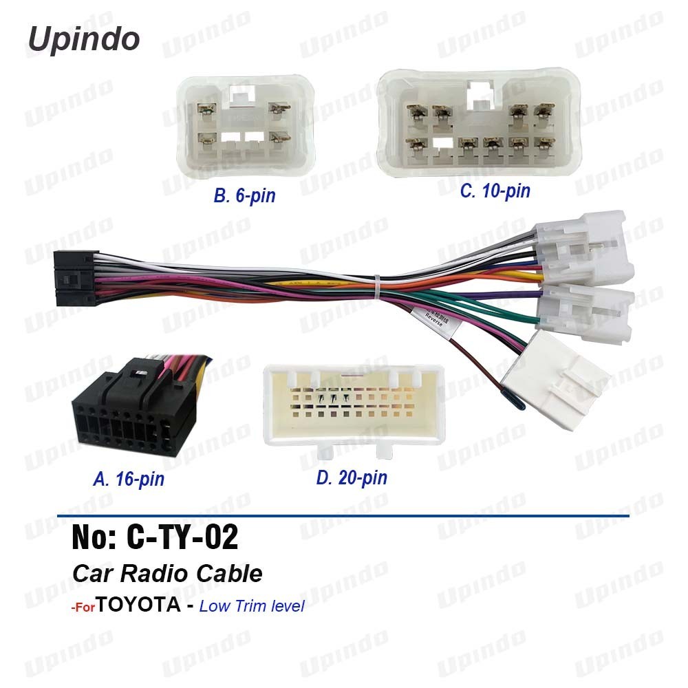 Car Radio Cable Android Multimedia Player Connector 16 Pin Power Wiring ...