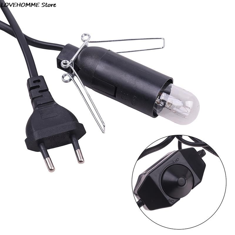1.5m Power Cord Cable with Dimmer ON OFF Switch Metal Clip E14 E12 Base ...