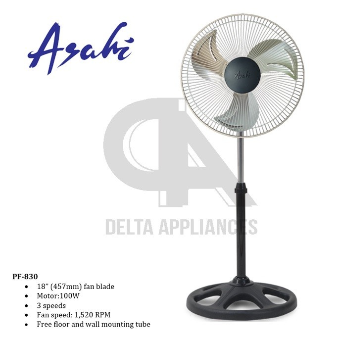 Asahi Industrial Stand Fan 18"Metal Blade Original w/ 1 Year Warranty PF 830 | Shopee Philippines