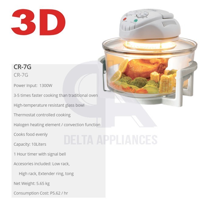 3D Turbo Broiler Convection Roaster Original w/ 1 Year Warranty CR 7G ...