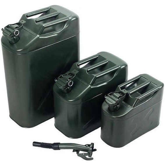 NATO Style Jerry Can Gas Fuel Steel Tank Green 5 Ltr 10 Lt 20 L Diesel ...