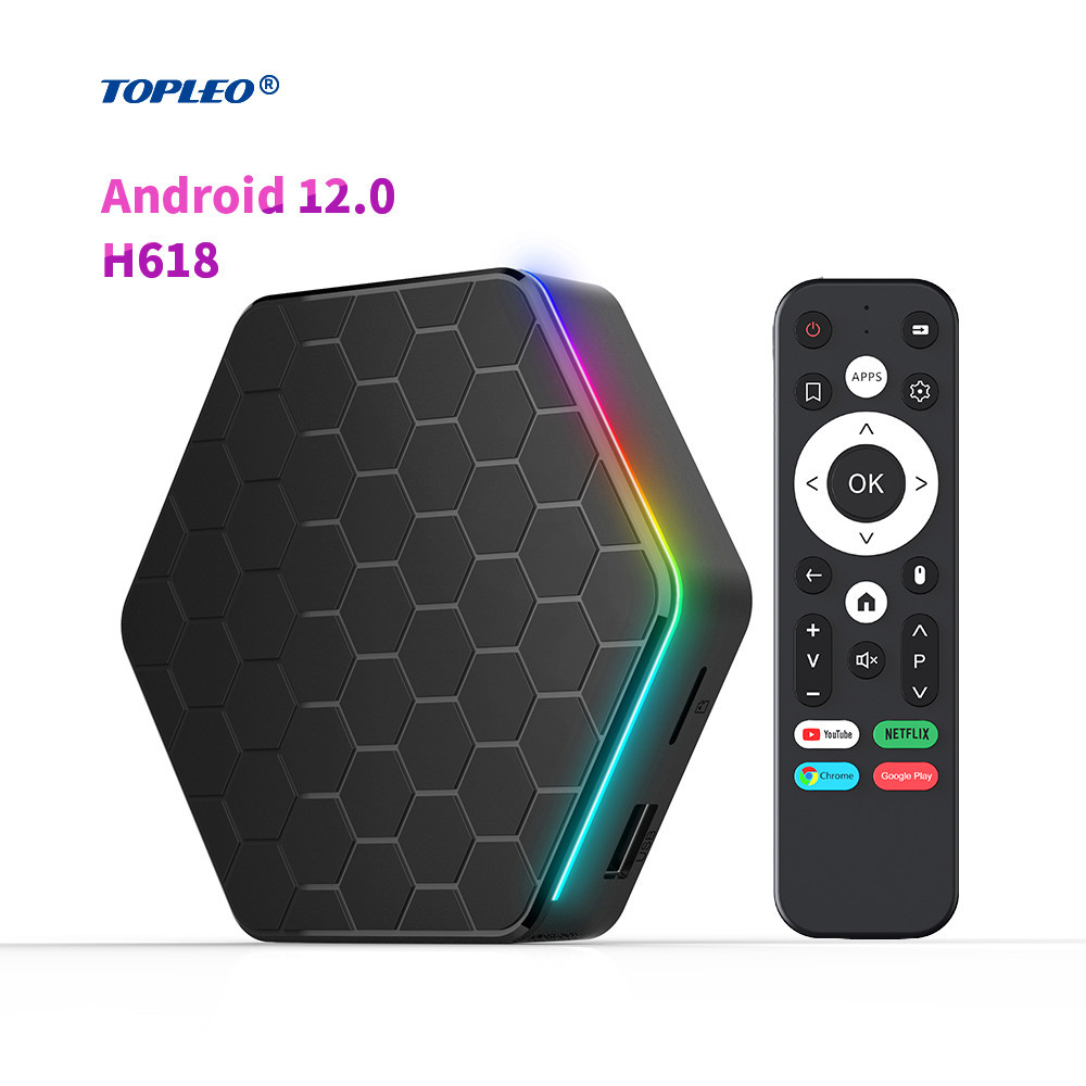 Topleo New Product 4k Hd 6K decode Set Top Box Dual Wifi Tv Box android ...