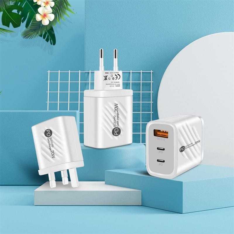 ~Type QC3.0+PD Charger Head Dual-port 65W Charger Fast Charging Head ...