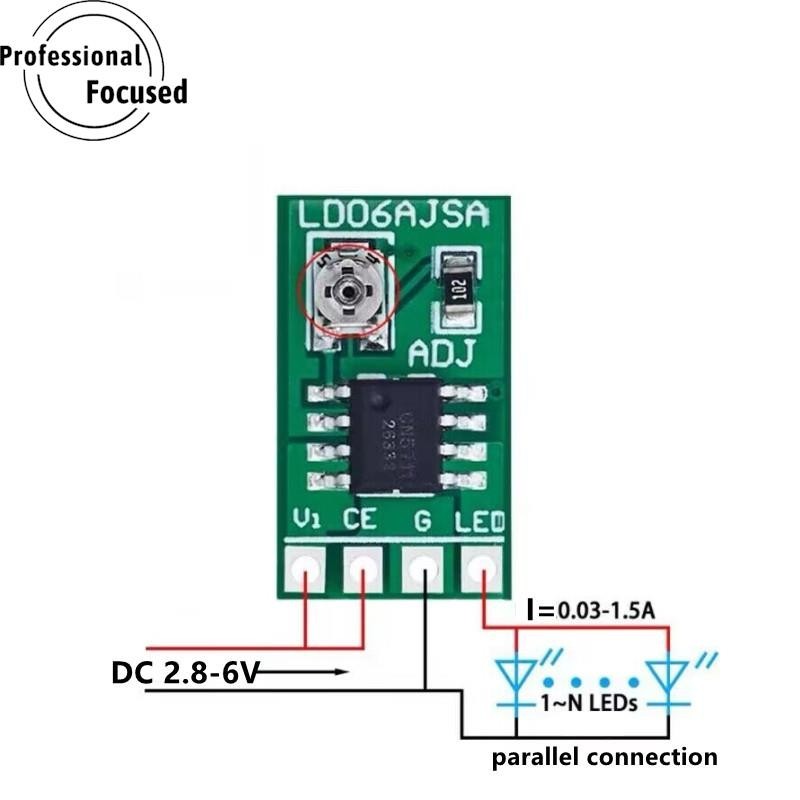 30-1500MA Adjustable Constant Current LED Driver DC 3.3V 3.7V 4.2V 5V ...