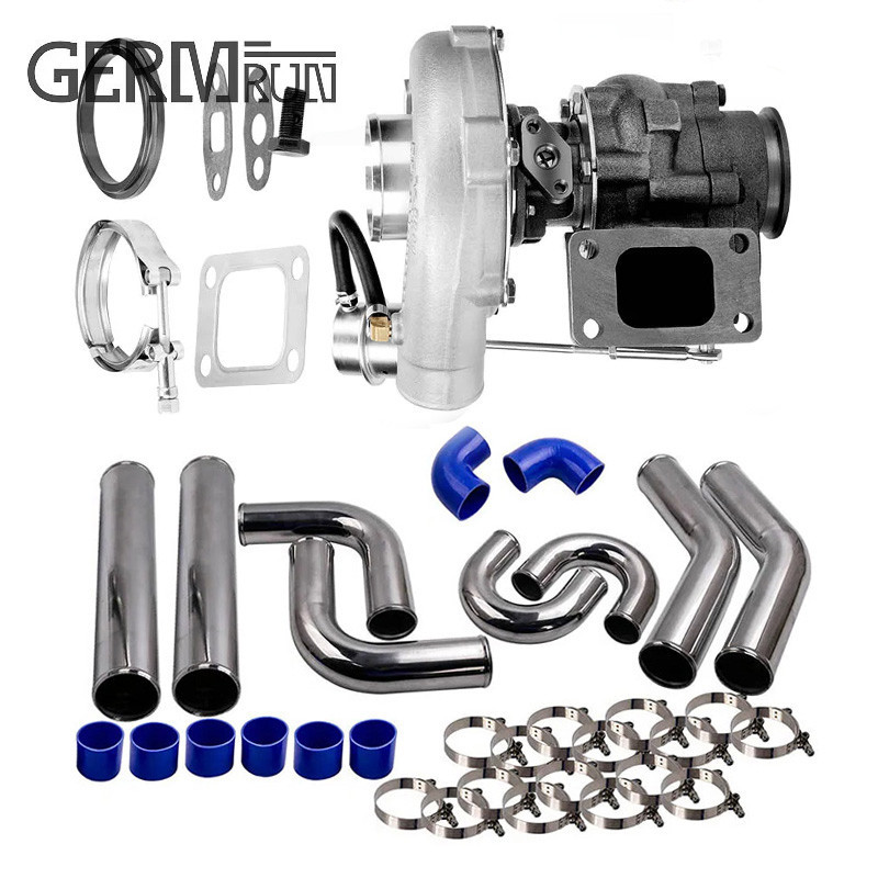 ☻3\" Universal Turbo Intercooler Pipe Kit With T3 Turbo Turbocharger ...