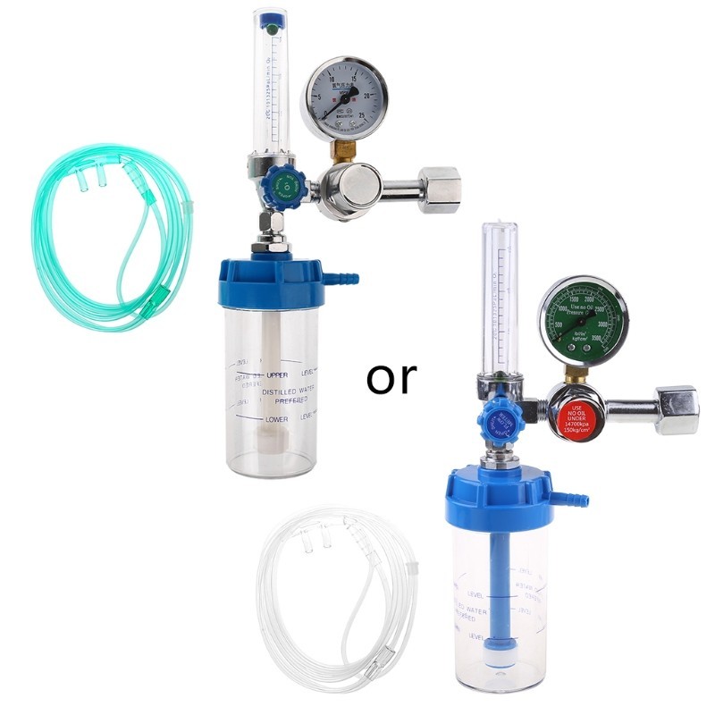 웃New Compact Oxygen Pressure Reducer Flow Gauge Oxygen Meter Regulator ...