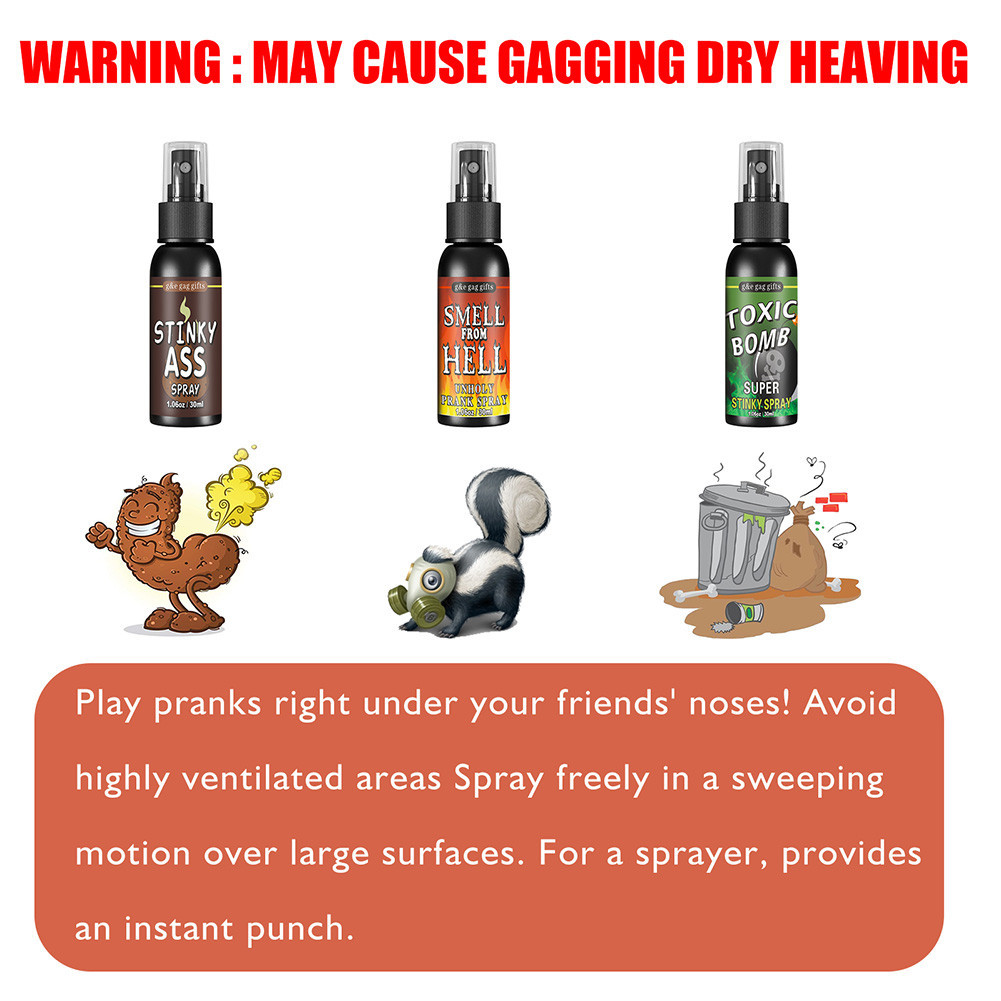 ♣30ML Liquid Fart Gag Spray Prank Joke Spray Can Stink Bomb Ass-Smelly ...