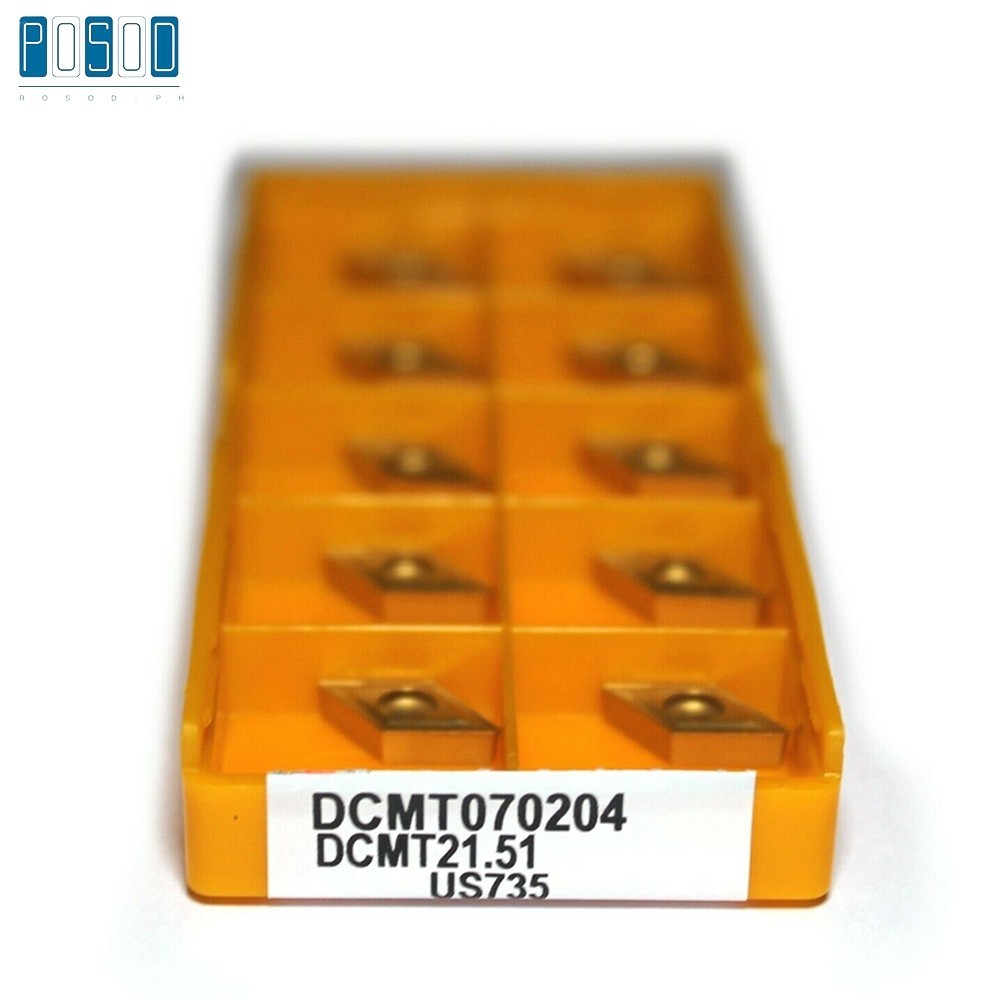 10pcs DCMT070204 US735/UE6020/VP15TF Carbide Insert Lathe Cutting Tool ...