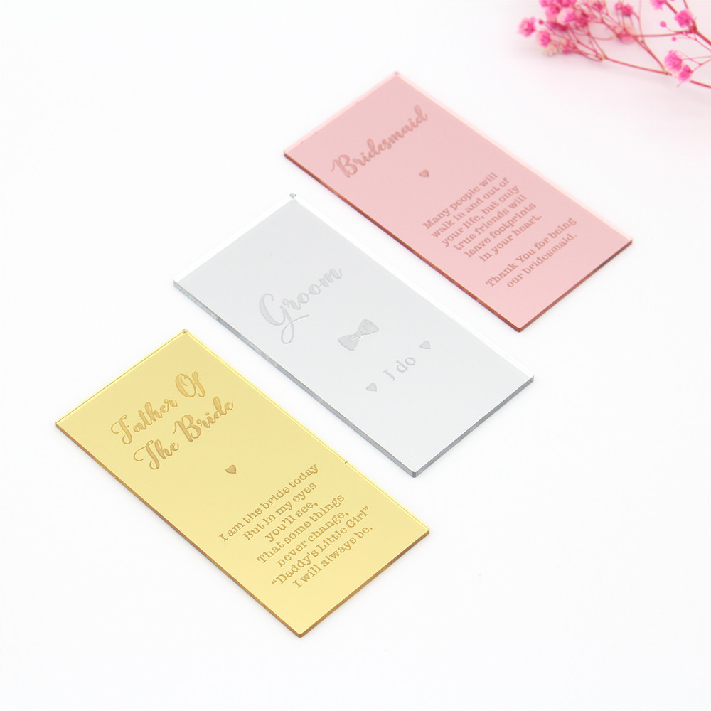 ⚜Wooden Rectangular Anniversary Celebration Party VIP Seat Card And ...