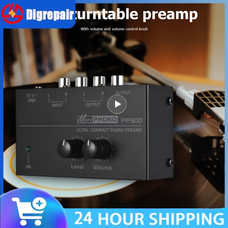 ♣Preamplifier Phono Preamp Ultra-Compact Audio Amplifier with Level ...