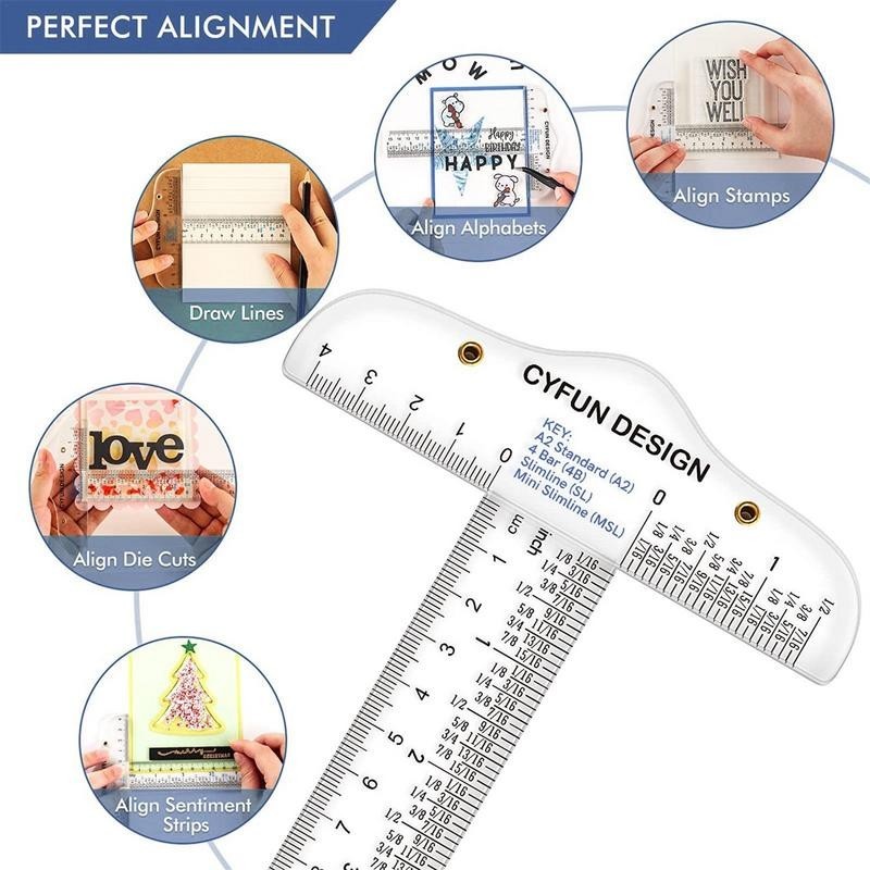 ♝T Square Ruler Acrylic Clear Ruler For Drawing 6 Inches T-Ruler For ...