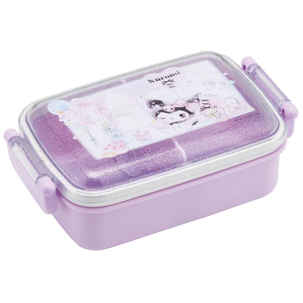 Skater Children's Lunch Box, 1 Tier, 450ml, Dome Shape, Fluffy, Kuromi, Sanrio, Antibacterial ...