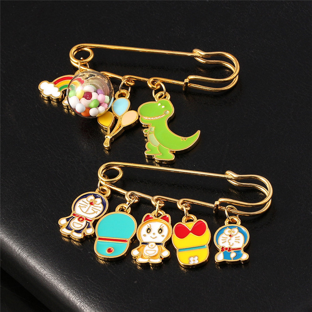 Cartoon Anime Doraemon Nobita Nobi Metal Enamel Brooches Pin And Cute