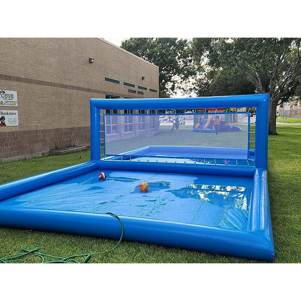 ~Large Inflatable Volleyball Court Pool with Net, Water Polo Field ...