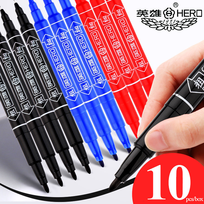 Hero Double Heads Oily Marker CD/DVD Markers Hook Line Pen Signing Pens ...