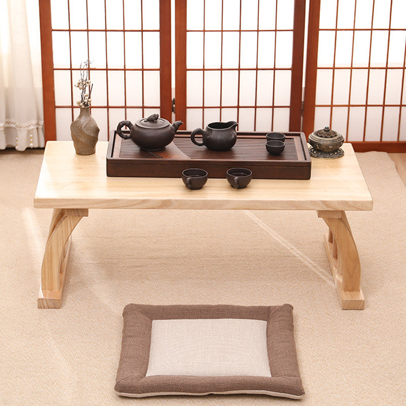 Solid wood window table tatami coffee table Japanese balcony tatami ...