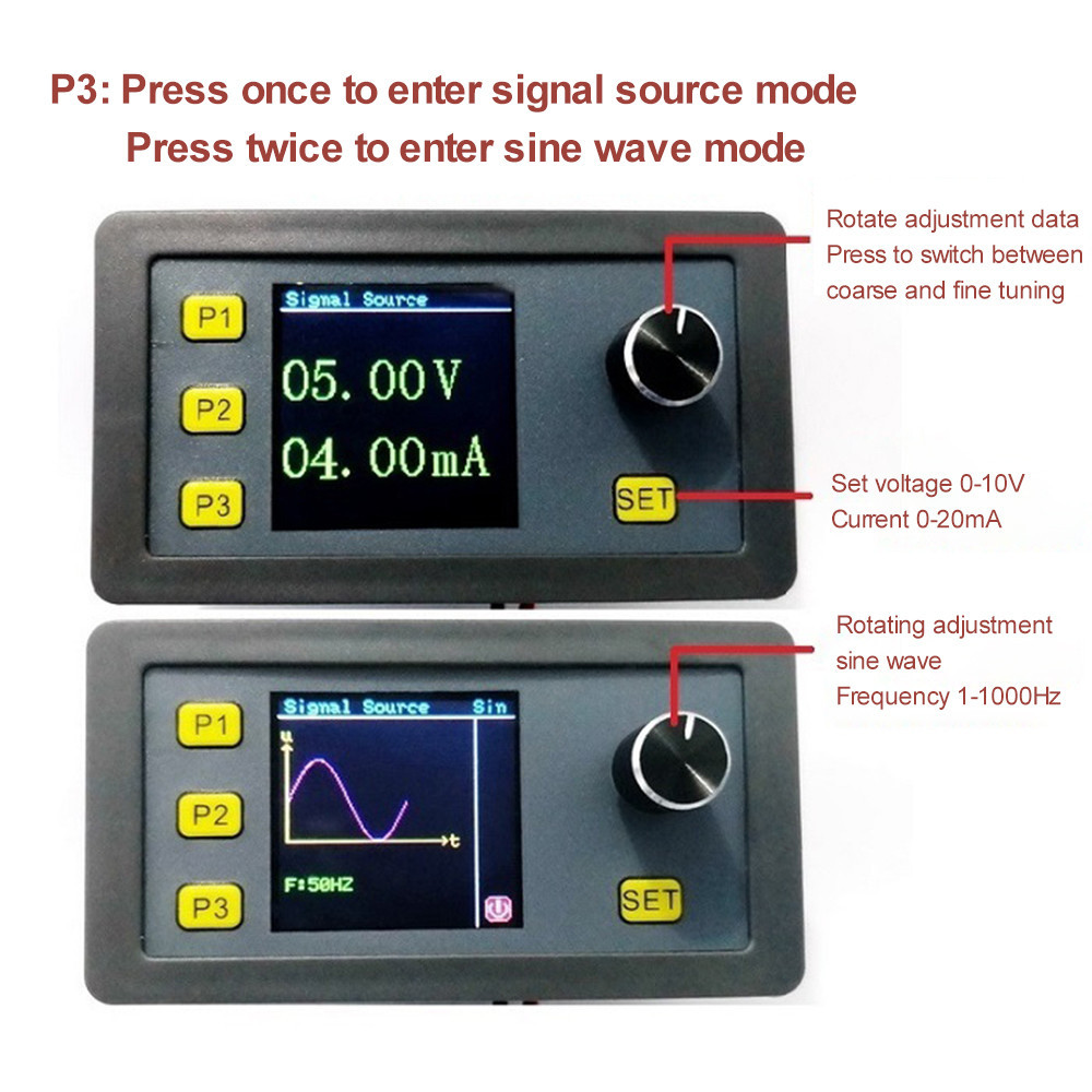 -DC 7-24V Signal Generator Function Generator 4-20mA PWM Pulse Modbus Frequency Rectangular ...