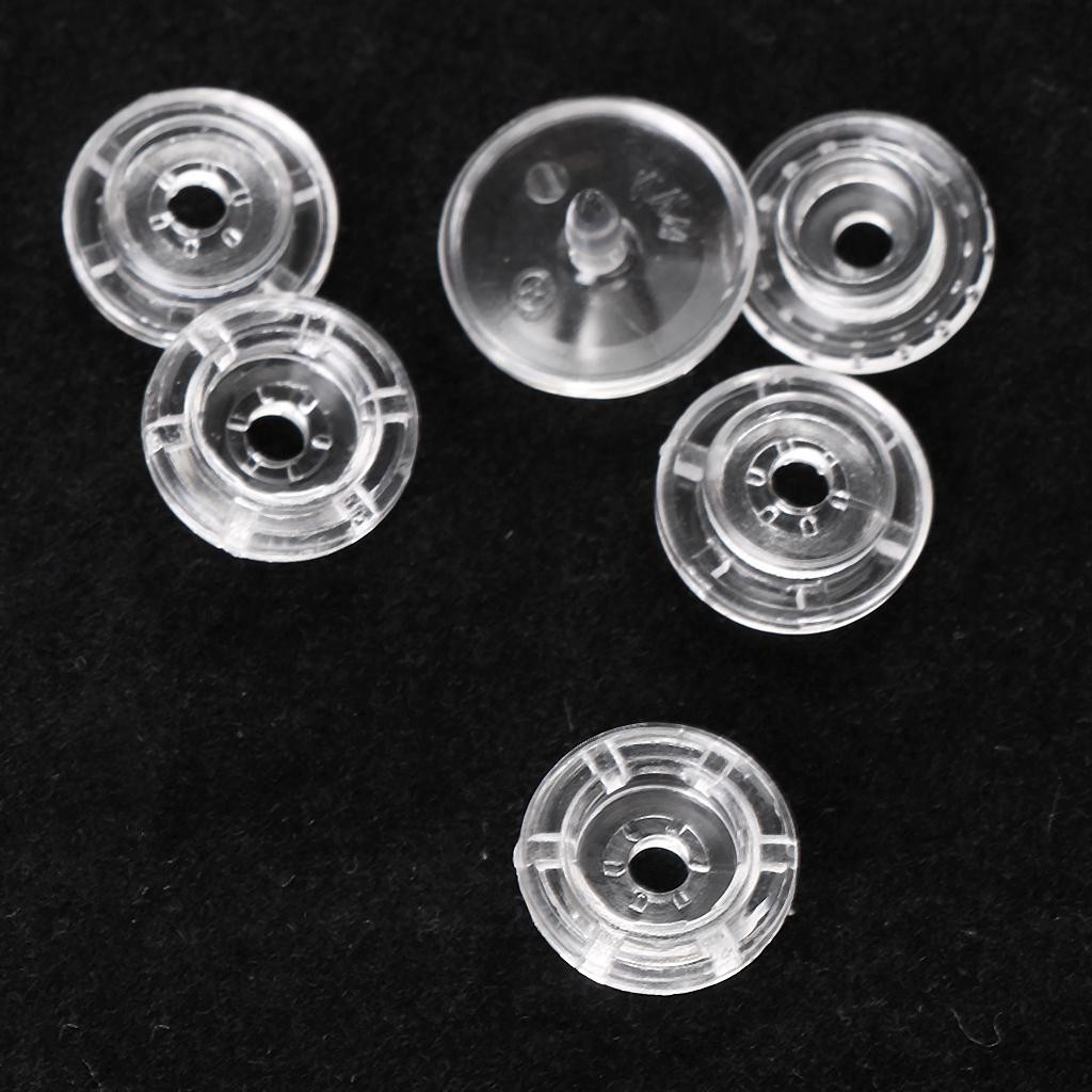 50 Set Sewing Snaps T5 Round Snap Fasteners Press Studs Clear 12mm ...