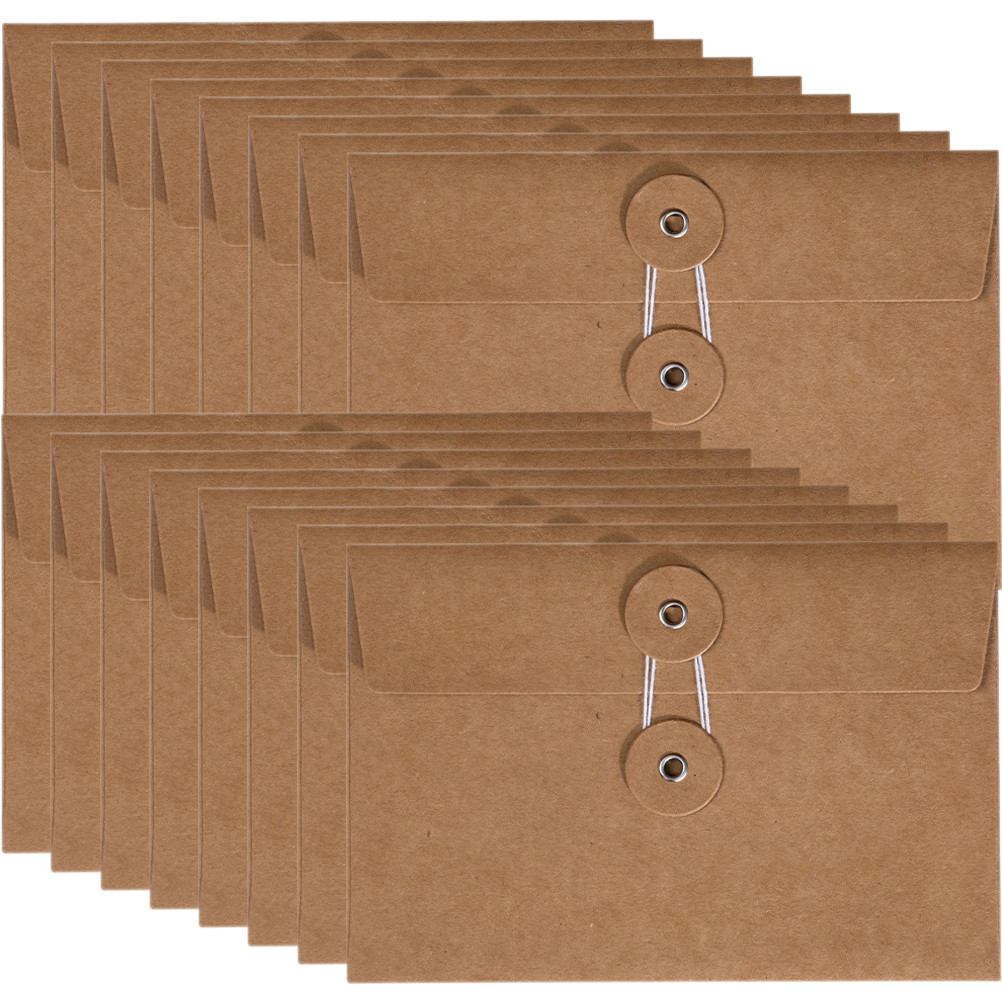 Simple Packing Envelopes Kraft String Envelope Vintage File Folder ...