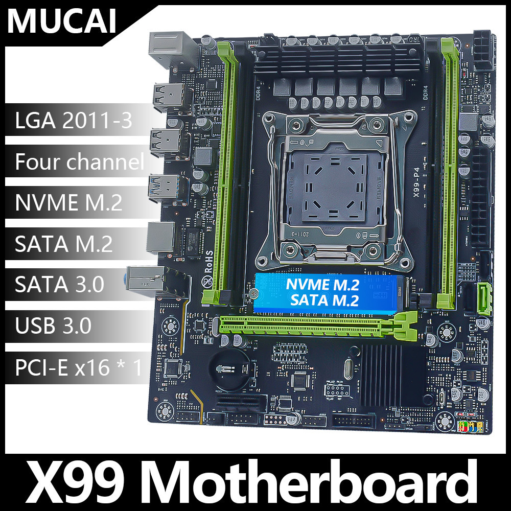 ♚MUCAI X99 P4 Motherboard LGA 2011-3 Supports Intel Xeon processor four ...