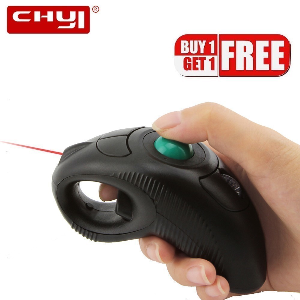 ♥Wireless Laser Trackball Ergonomic Mouse Finger 3d Mini Mouse Handheld ...