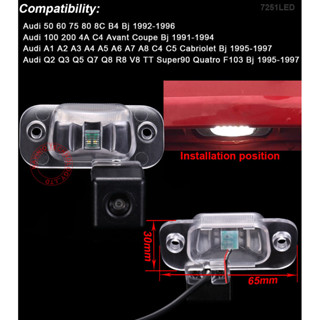 ♦night vison HD Car rear view parking reverse rear view Camera for Audi ...