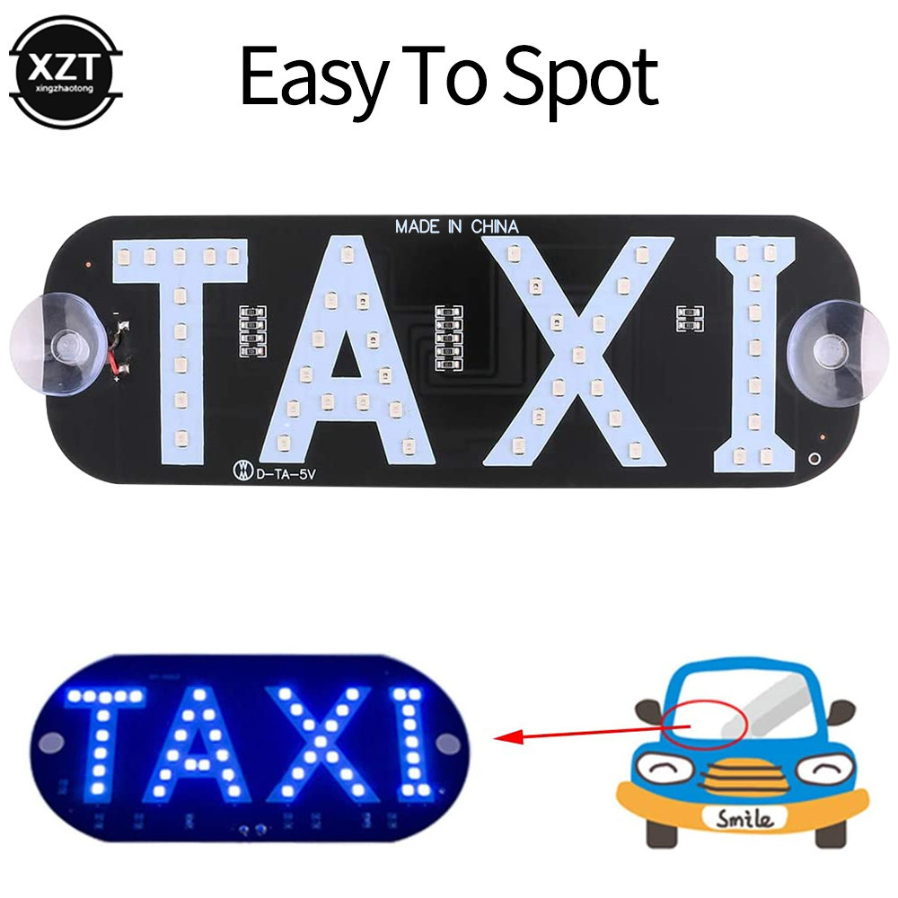 ♠USB LED Indicator Light Panel Sign Warning Light Car Interior For Taxi ...