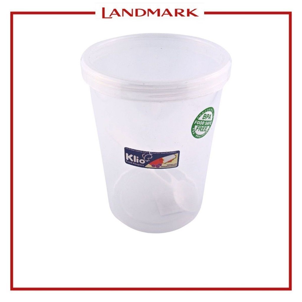 Klio Twist Series Round Food Keeper Tall 1.3L With Spoon | Shopee ...