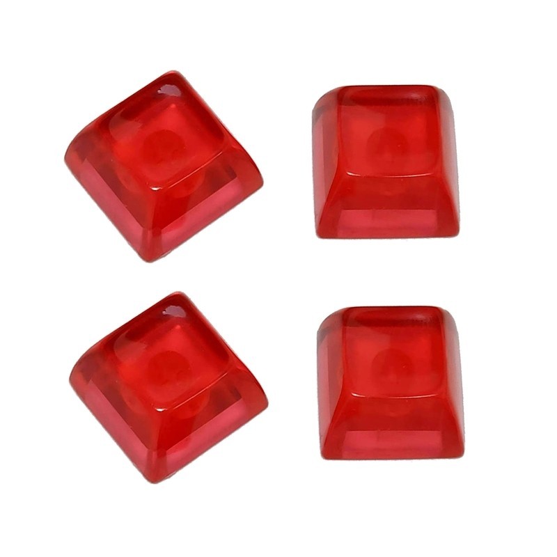 ⚔896F Handmade Customized Keycap Resin Personality Translucent Red SA ...
