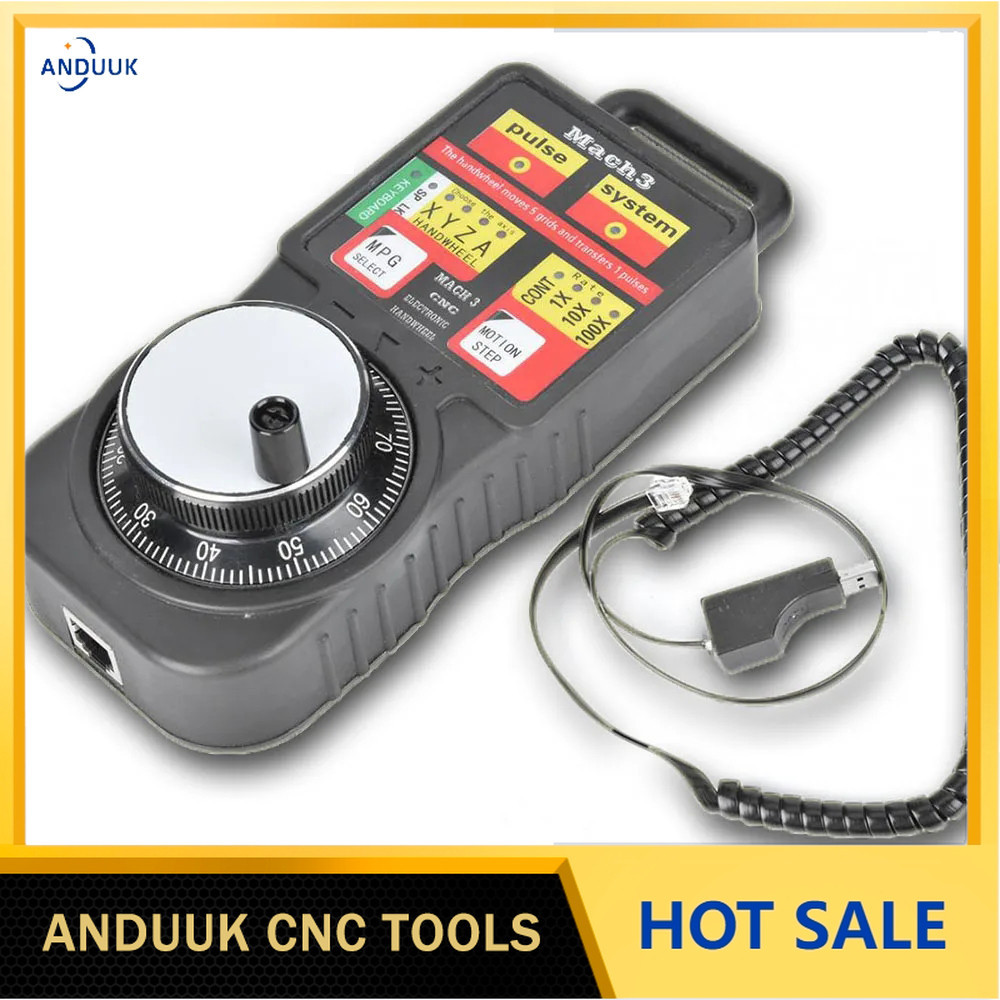 유CNC MACH3 USB Industrial Electronic Handwheel MPG4 4 Axis Manual Pulse ...