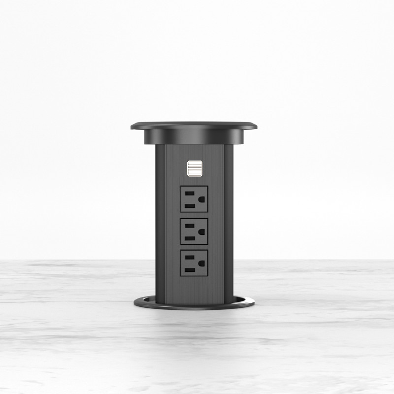 ~Kitchen Appliance Retractable US Power Desktop Pop Up Table Socket ...