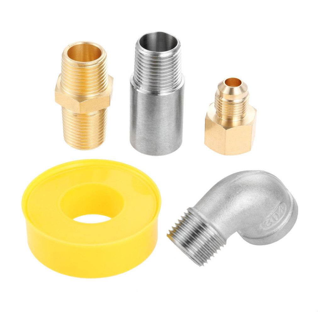 웃1kit 90K BTU 1/2\" Safety Air Mixer Valve Set 90 Elbow Propane Nozzle ...