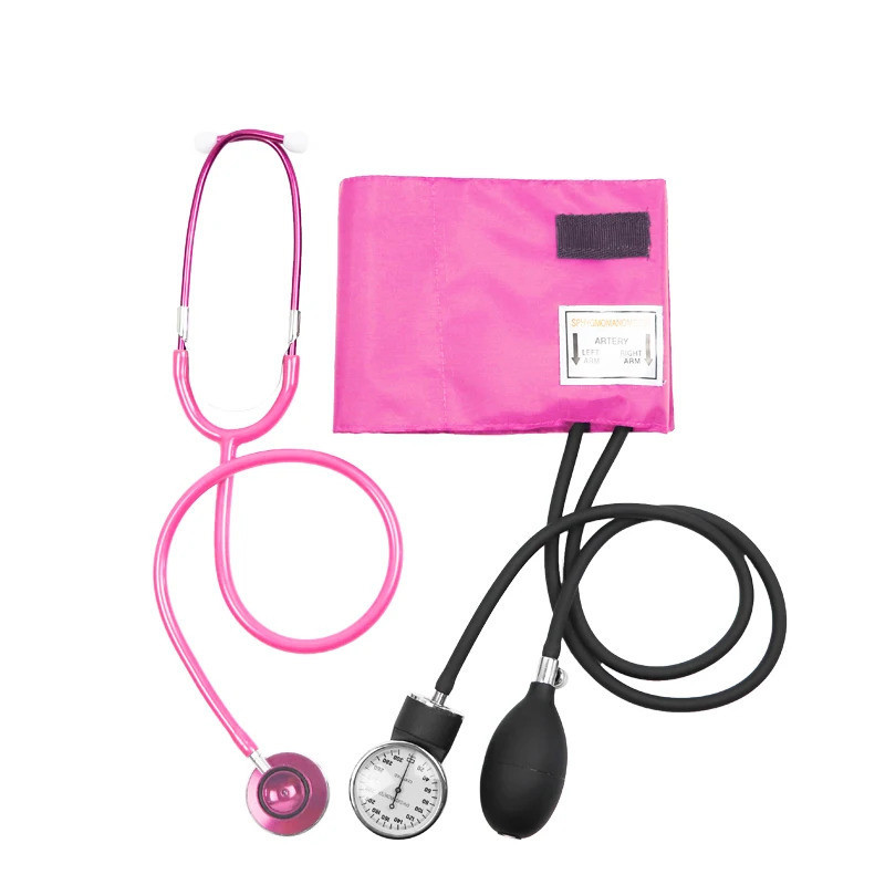 Medical Pink Blood Pressure Monitor BP Cuff Manometer Arm Aneroid ...