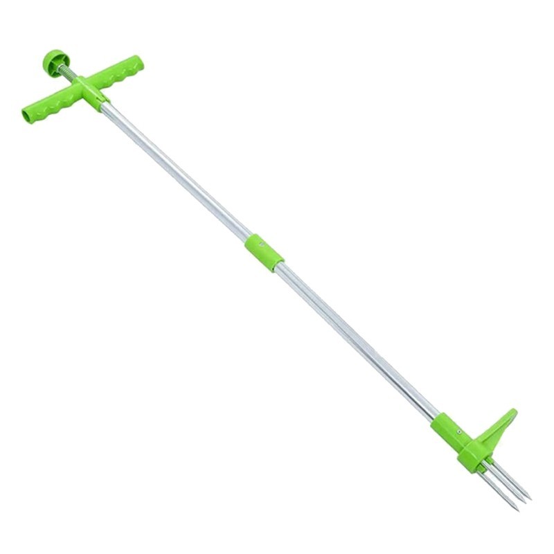 ☠Stand Up Weeder Manual Weeding Tool + Long Handle Stand Up Heavy Duty ...