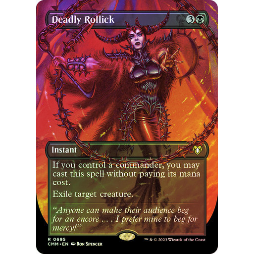 MTG Proxy Card - Deadly Rollick #695 (Borderless Foil) | Commander ...
