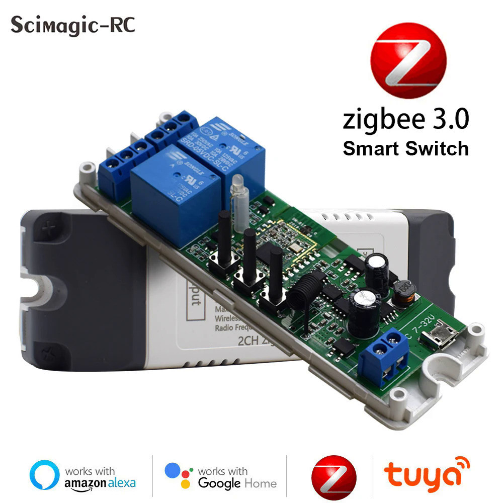 Dry Contact Tuya Smart Zigbee Switch 1 2 4 Channels Zigbee Din Rail ...