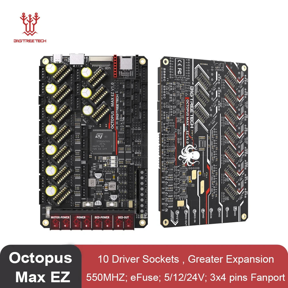 BIGTREETECH Octopus Max EZ V1.0 3D Printer Motherboard 10 Drivers eFuse ...
