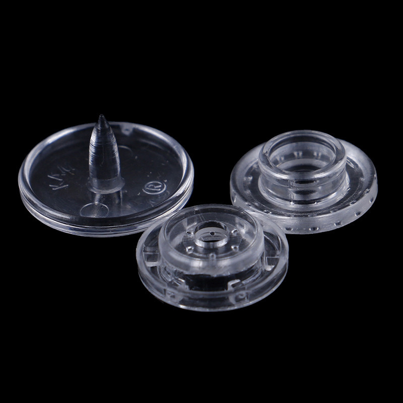 50 Sets Clear KAM Resin Snap Buttons Plastic Snaps Fasteners Press ...