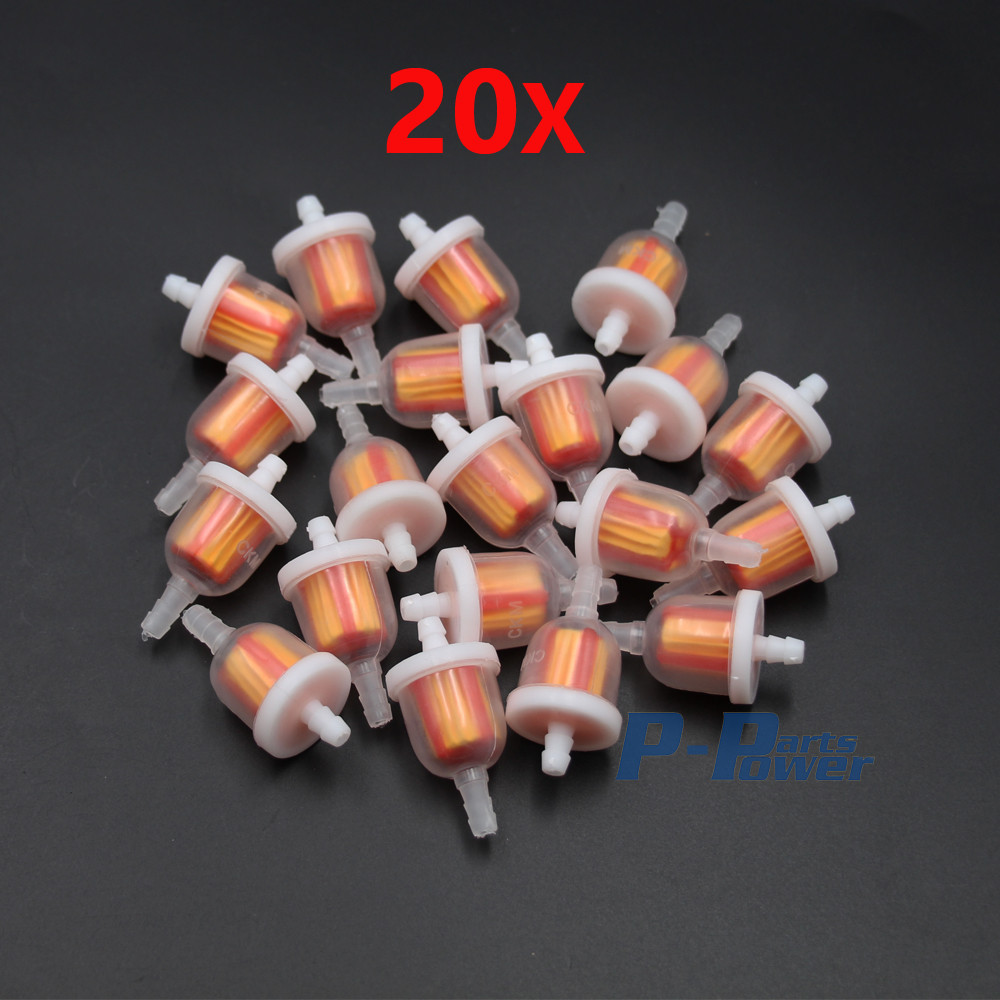 20PCS 80cc 69cc 60cc 49cc 33cc GAS FUEL FILTER GAS SCOOTER MOPED DIRT ...