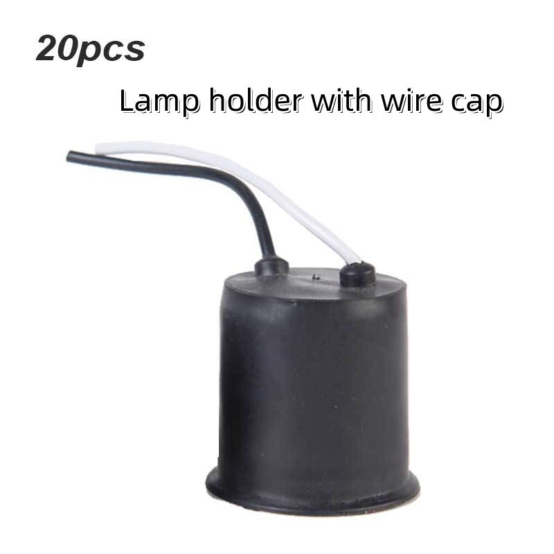 20 Pcs E27 Weatherproof Plastic Socket Rubber Lamp Holder For Screw-in ...