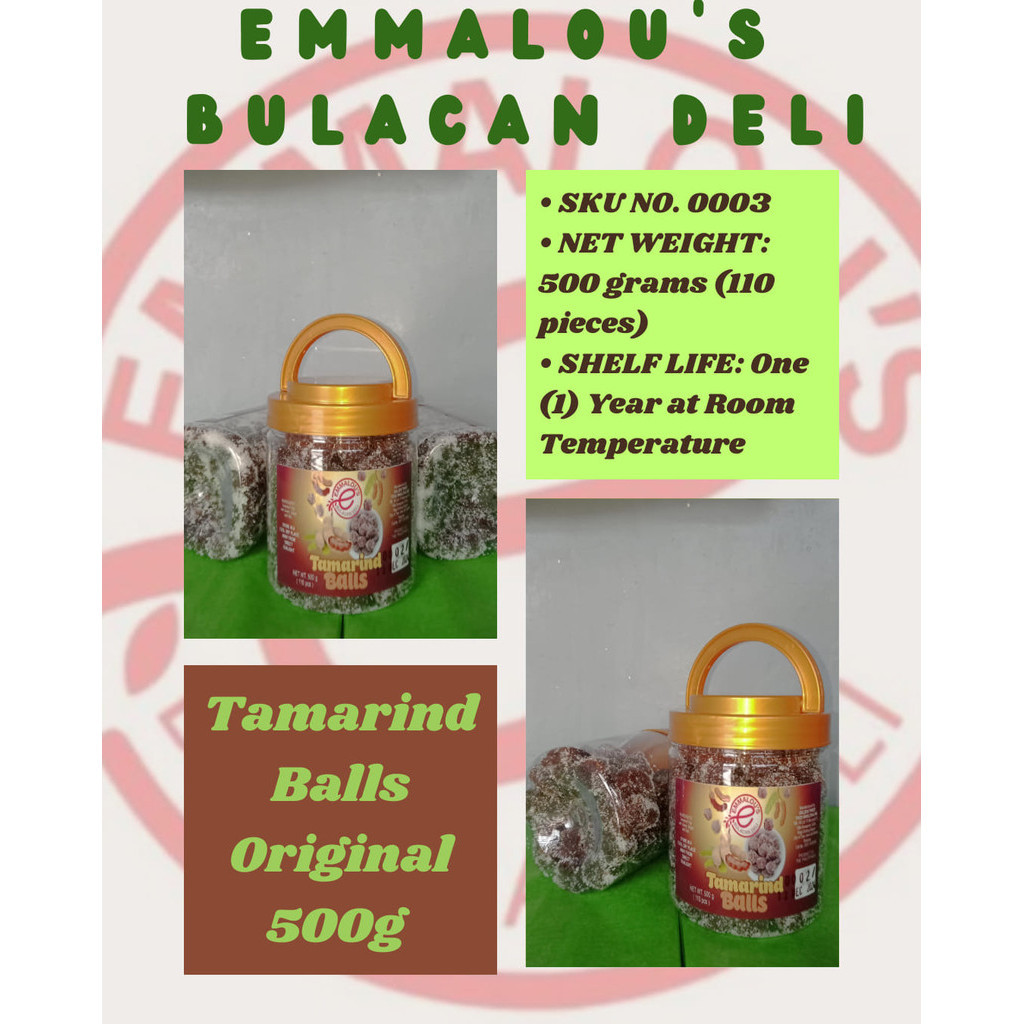 Emmalou's Bulacan Deli Tamarind Balls ORIGINAL 500grams/800grams ...